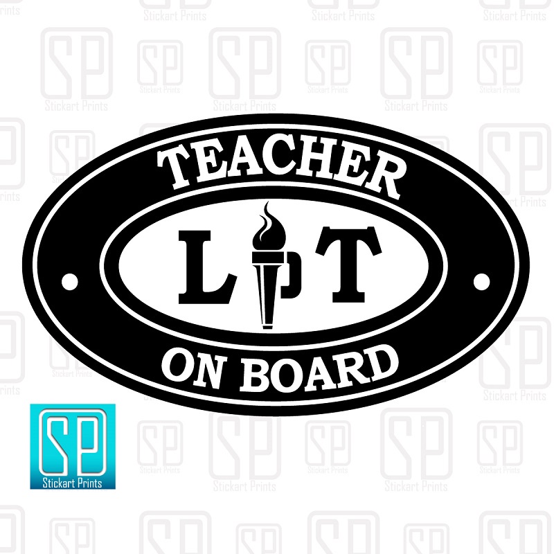TEACHER ON BOARD - LPT Sticker - Vinyl Sticker for Cars - Licensed ...