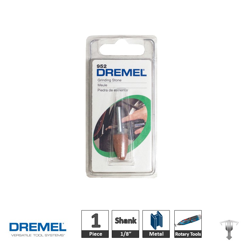 Dremel 952 Grinding Stone Mounted Point 1/8" Shank for Rotary Tools ...