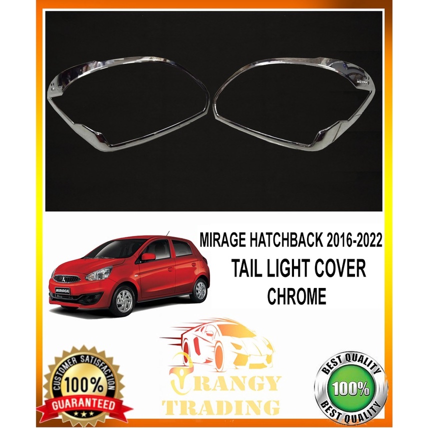 Mirage Hatchback 2016 to 2023 GLX Taillight cover chrome 2017 2018 2019 ...