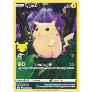 Pikachu - 5/25 - Full Art Holo Rare Celebrations - Pokemon Singles ...