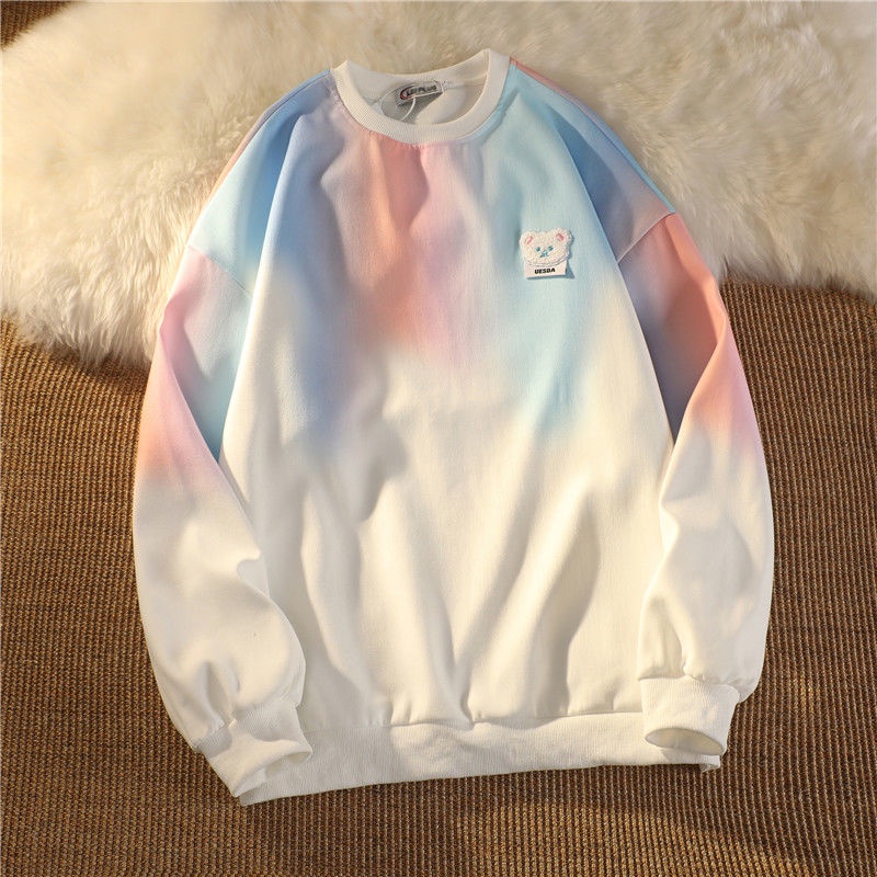 Gradient sweet cool sweater women's fashion ins spring and autumn thin ...