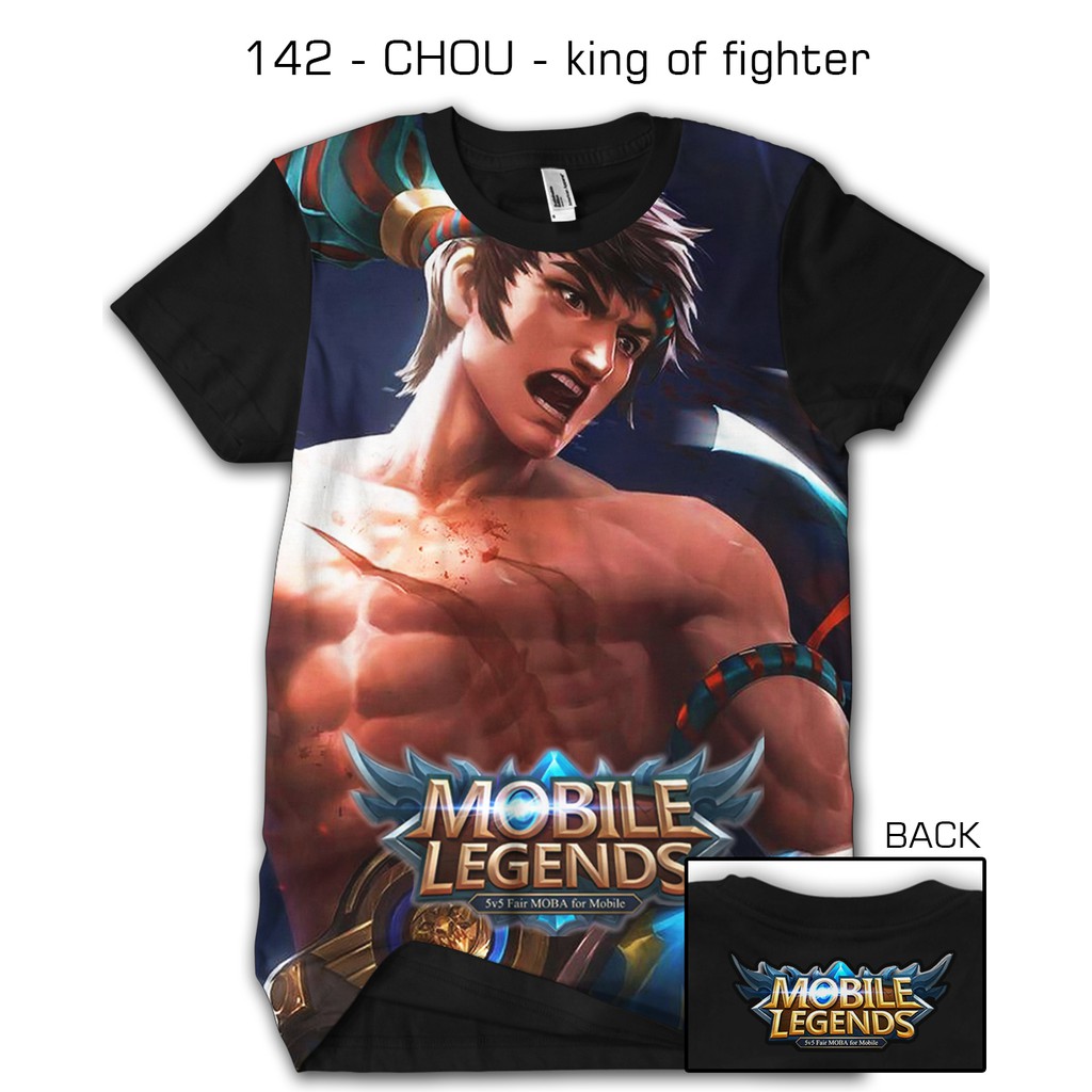 Mobile legends legend 142 T-Shirt - CHOU - king of fighter | Shopee ...