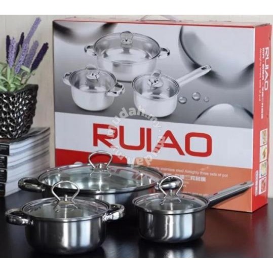 6pcs Stainless Steel Pot. | Shopee Philippines
