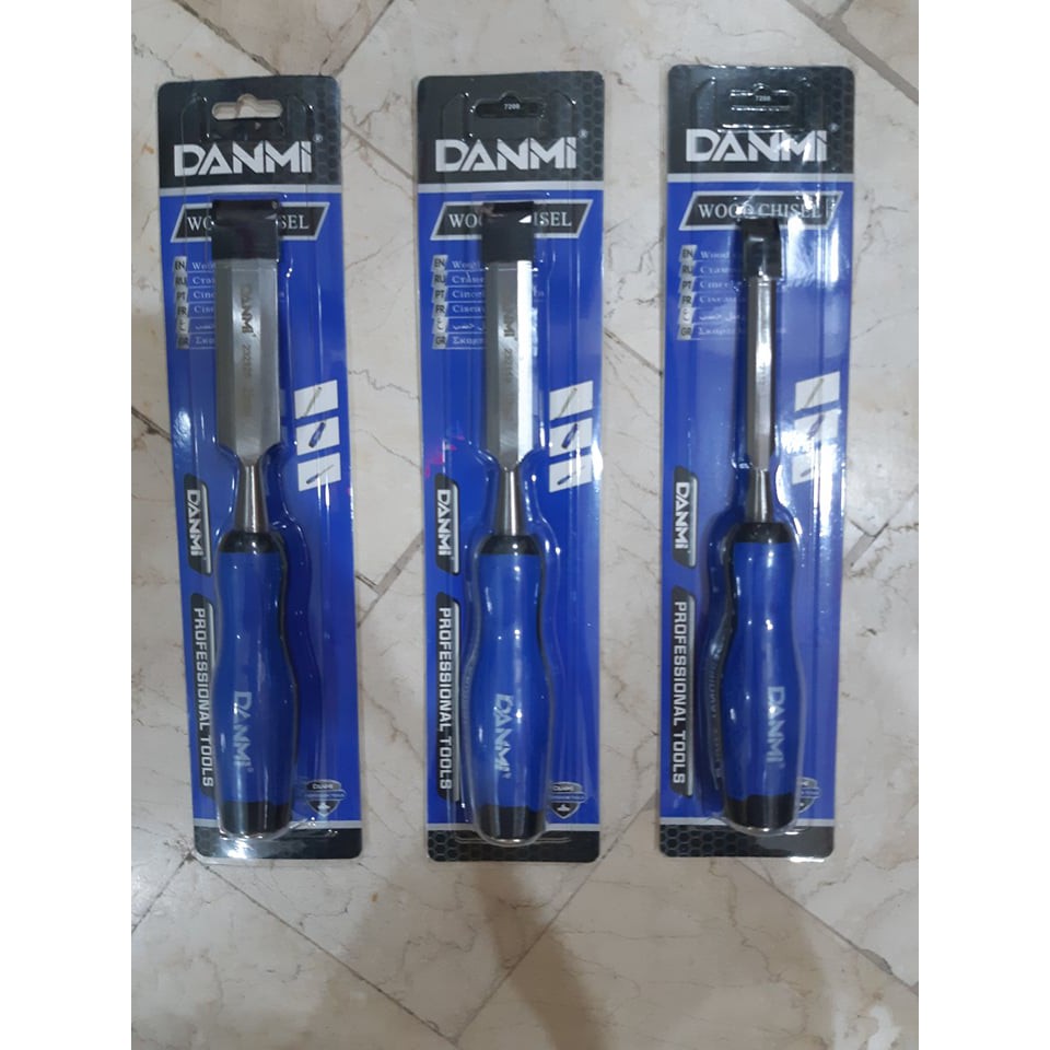 Wood Chisel Heavy Duty Rubber Handle Hard Steel 1/2 3/4 1 Authentic ...