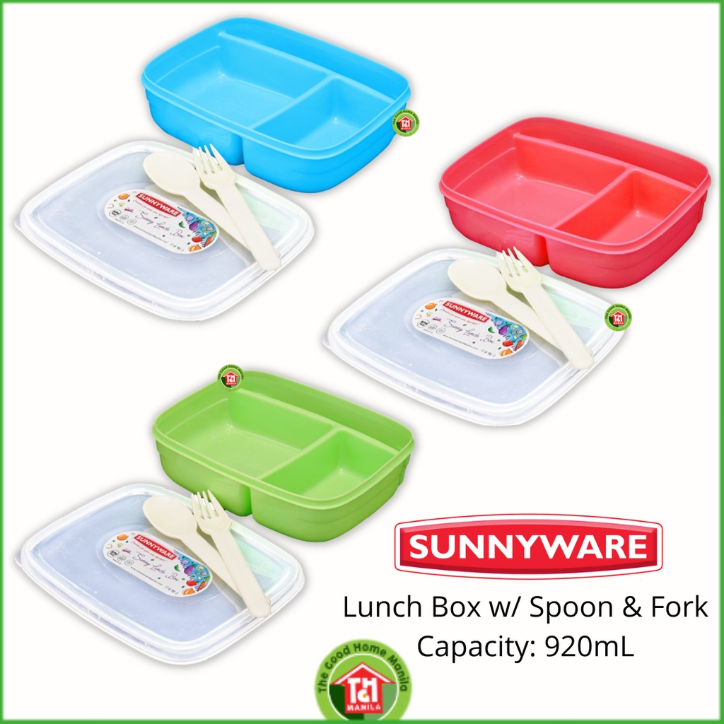 HIH Lunch Box with Spoon & Fork Bento Box Sunnyware Baonan 506 | Shopee ...