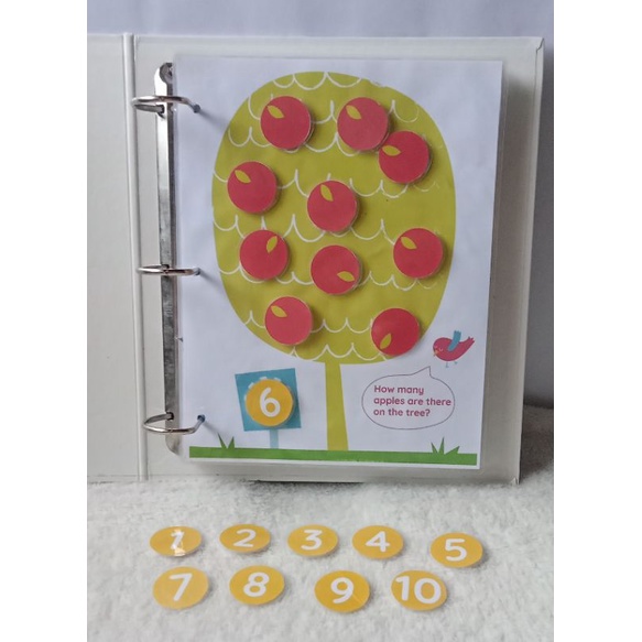Apples Counting Interactive Laminated With Velcro Learning Material ...