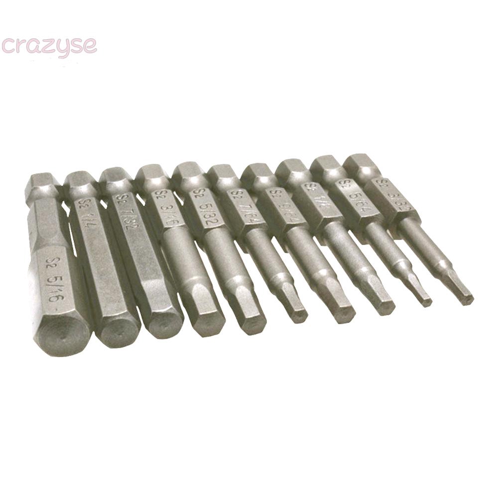 Screwdriver bits Nut Drivers Quick Release 10pcs Imperial Hex Shank ...