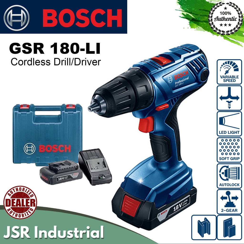 BOSCH GSR 180-Li Cordless Drill Driver | Shopee Philippines