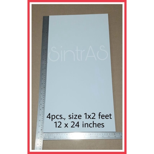 Sintra board white HARD 4pcs 3mm/5mm 1x2 feet (12 x 24 inches) | Shopee ...