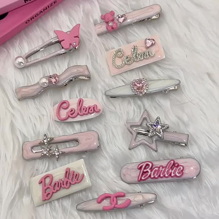 [Beautiful Magpie] High-grade galaxy thin flash sweet love hairpin pink ...