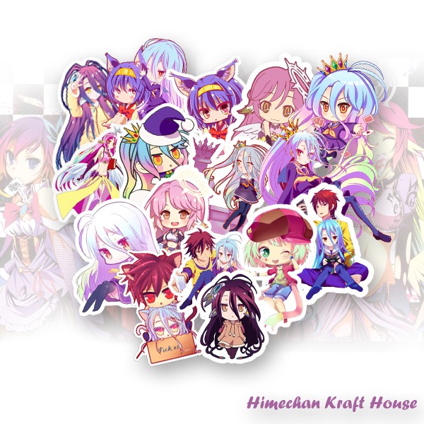 Anime Stickers / No Game No Life Sticker Collection / Laminated Vinyl ...