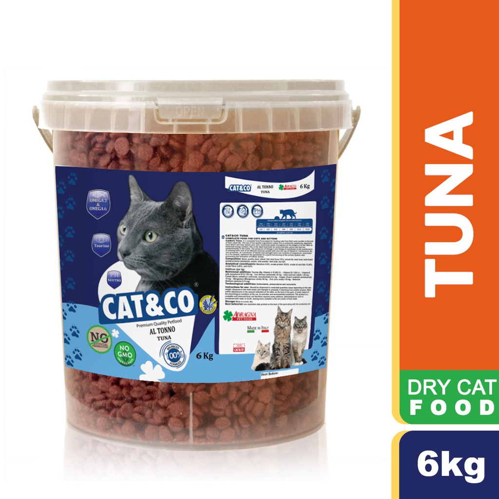 Cat&Co Premium Cat Food TUNA 6kg (Made in Italy) Cat Foods Dry Cat Food ...