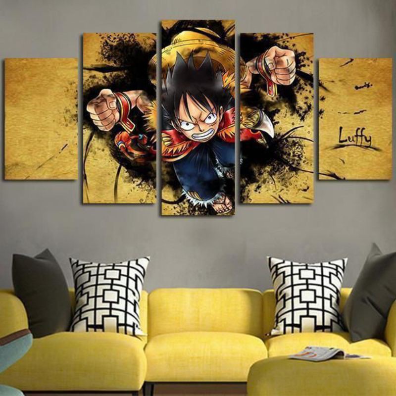 Monkey D Luffy One Piece Anime Wall Decoration Wooden Material Size ...