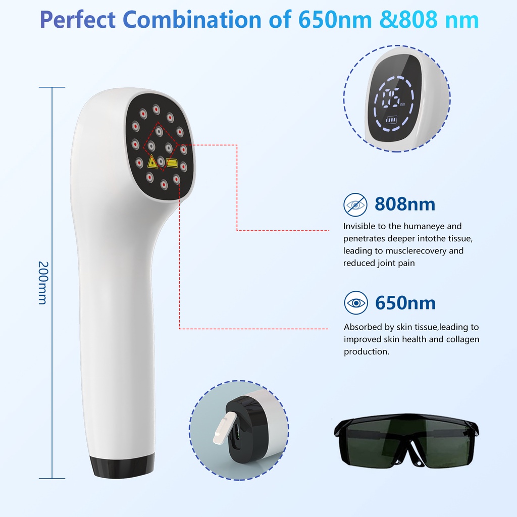 KTS Portable Low Intensity Cold Laser Device for Pain Relief Arthritis ...