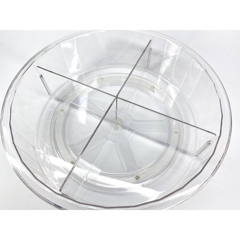 acrylic Rotating Organizer with divider lazy susan clear acrylic ...