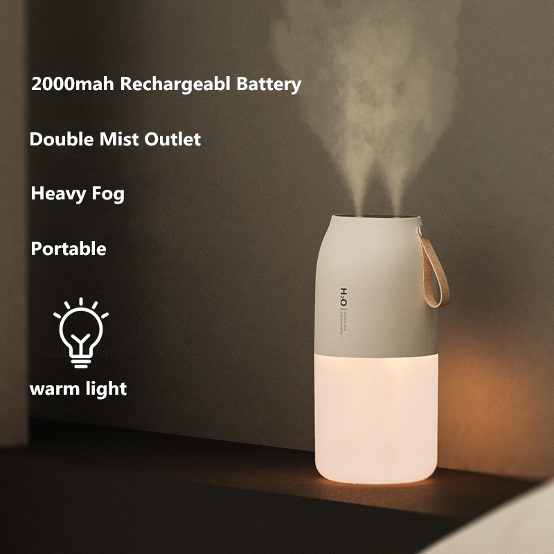New Humidifier Diffuser 300ml Dual Spout Air Purifier Air Humidifier ...