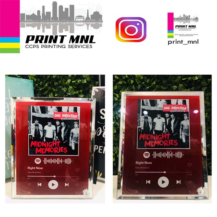 Spotify Customized Song Playlist Frame - Glass Photo Frame | Shopee ...