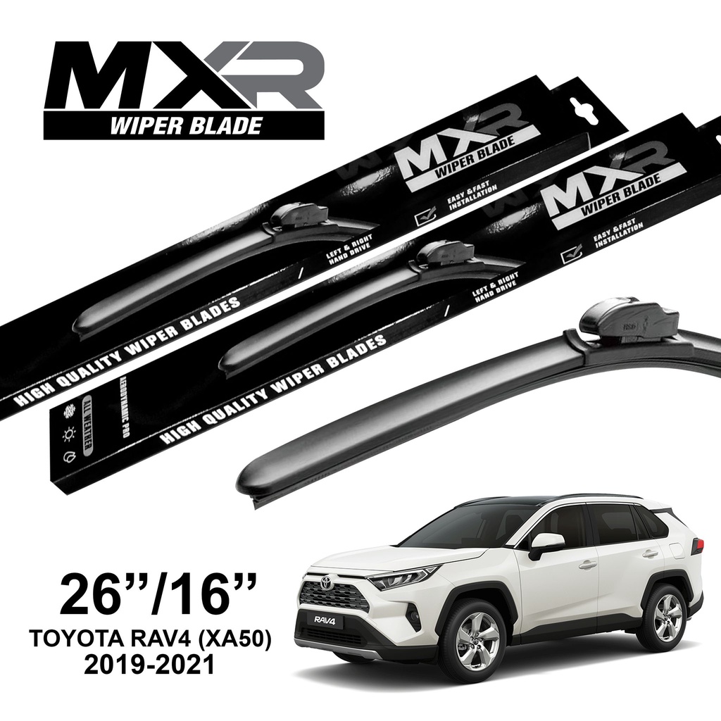 MXR WIPER BLADES TOYOTA RAV 4 2019-2021 XA50 (2 PCS WIPER BLADES 26"/16 ...