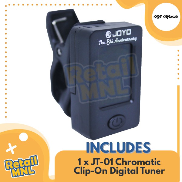 Joyo Guitar Tuner JT-01 Chromatic Clip-On Digital 360 Degree Rotatable ...