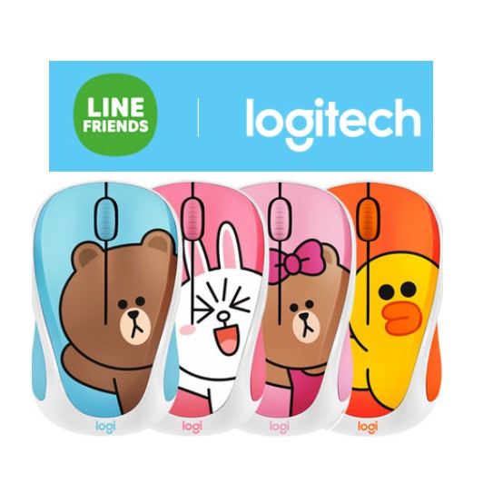 Logitech LINE Friends Wireless Mouse. Wireless Computer mouse. | Shopee ...