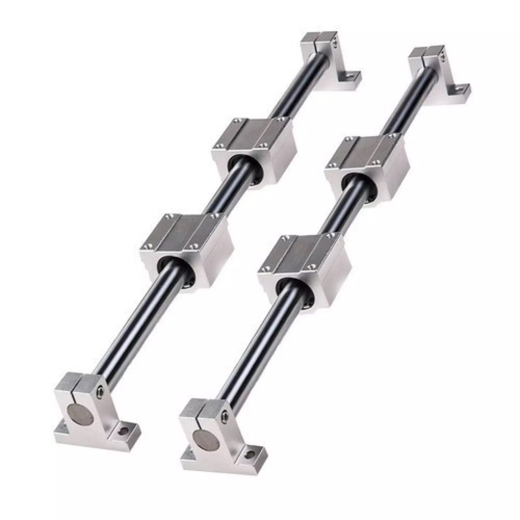 Combo of 2 round sliders Ø12 x 1m + 4 SK12 bearings + 4 SCS12 sliders ...