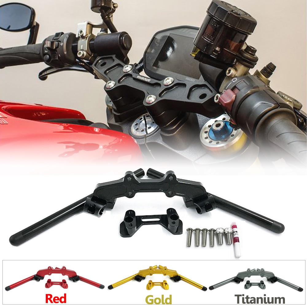 Motorcycle Accessories Clip-On Risers Adjustable Handlebars Handle Bar ...