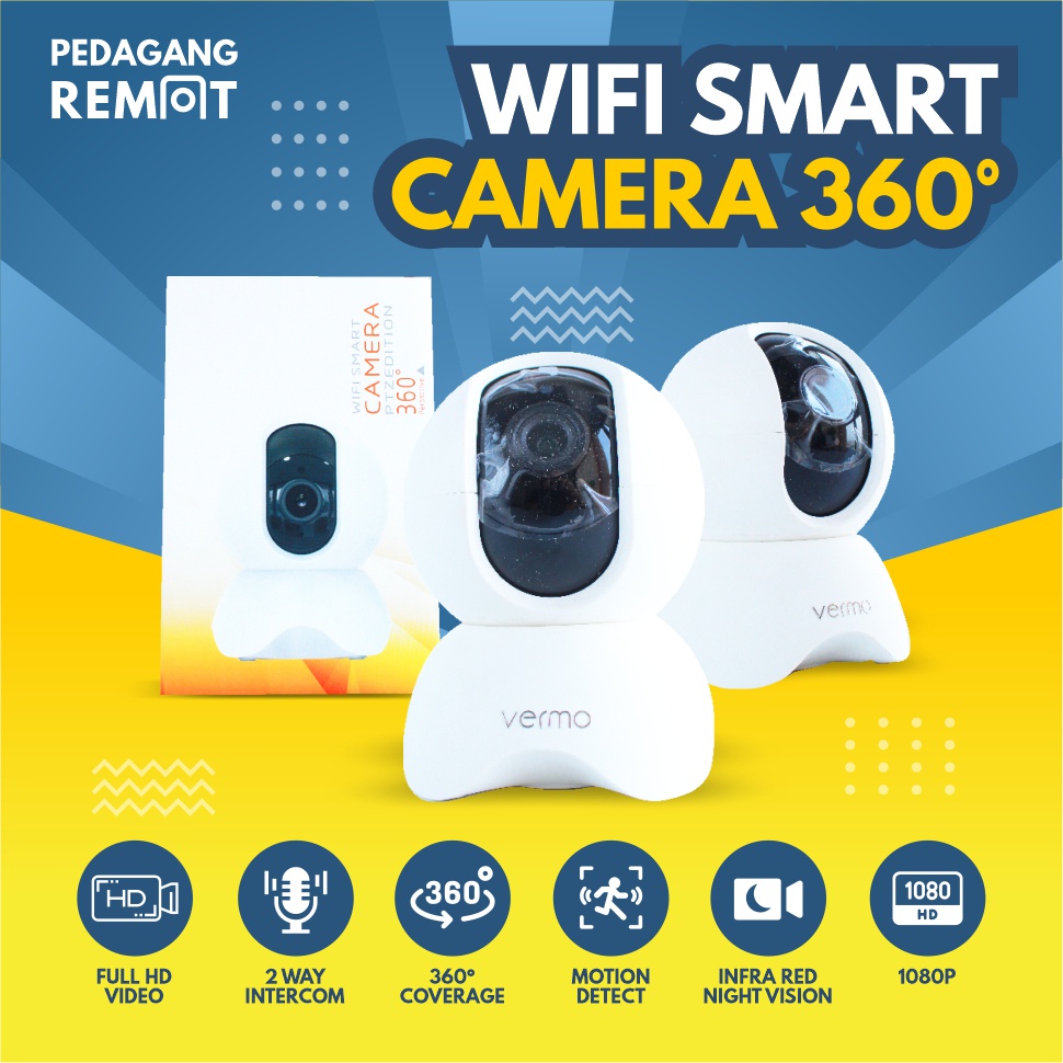 Vermo VSC801 Smart Indoor IP Camera CCTV 360 Wifi IoT HomeAutomation ...