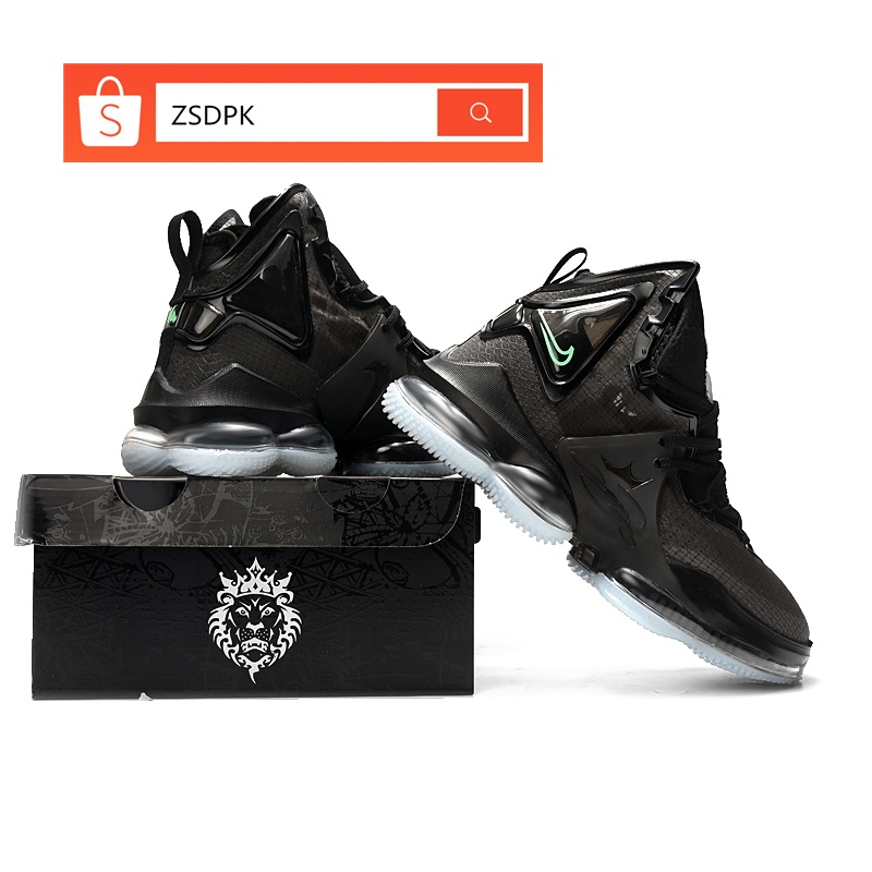 100% Original Lebron James 19 GS Black Sport Basketball Shoes for Men ...