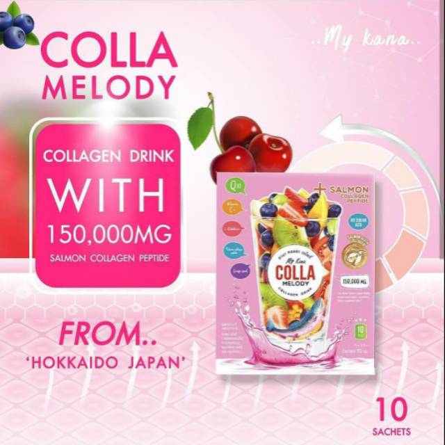 My Kana Colla Melody Premium Collagen Drink 10 Sachets 100% Original ...
