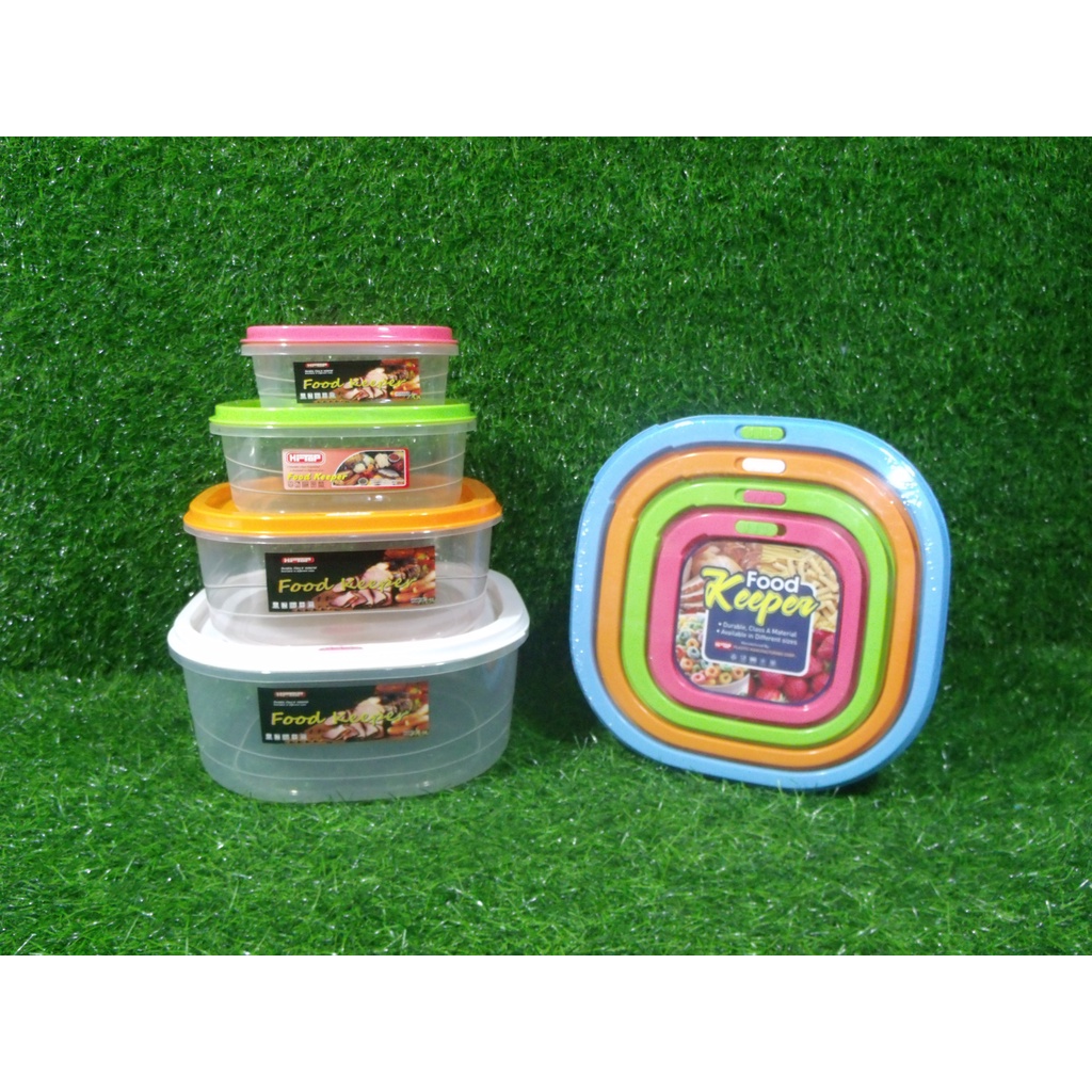 Hi-Top (4 in 1) Square Food Keeper Set (#159-#156) (random) | Shopee ...