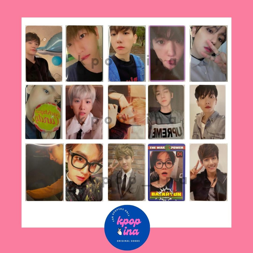 Official Photocard EXO BAEKHYUN - MAMA/Power/Delight/Bambi/Growl/LMR ...