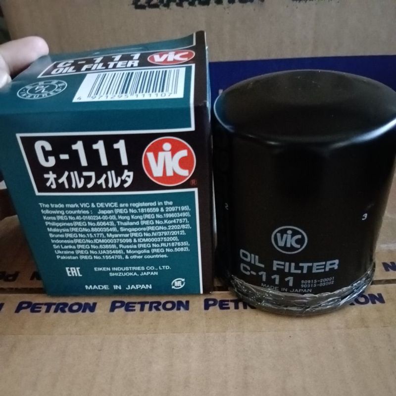 VIC C-111 OIL FILTER FOR TOYOTA INNOVA,FORTUNER,HILUX,HIACE | Shopee Philippines