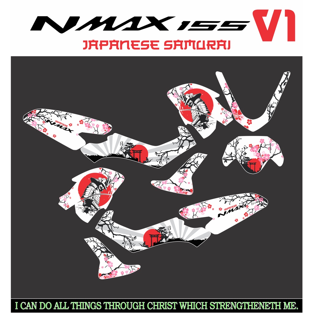 NMAX V1 FULL DECALS JAPANESE SAMURAI CONCEPT | Shopee Philippines