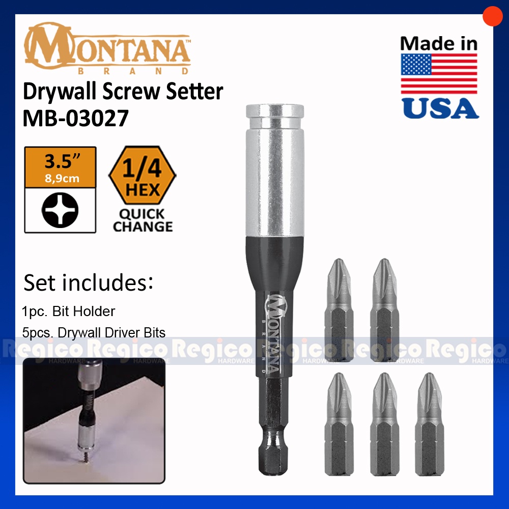 Montana MB-03027 Drywall Screw Setter Set Screw bit Regico Hardware ...
