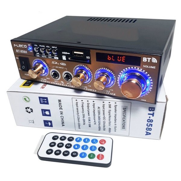 Power Amplifier Karaoke BT-858A Stereo Audio/Amplifier Wireless ...
