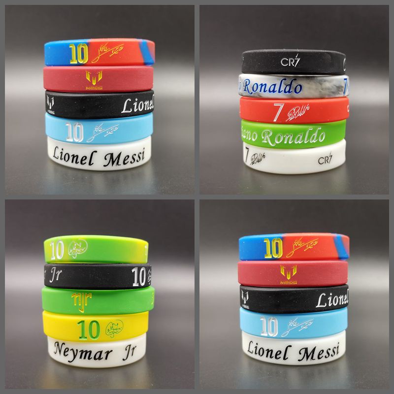 Silicone Bracelet Lionel Messi Cristiano Ronaldo Neymar Mbappé | Shopee ...