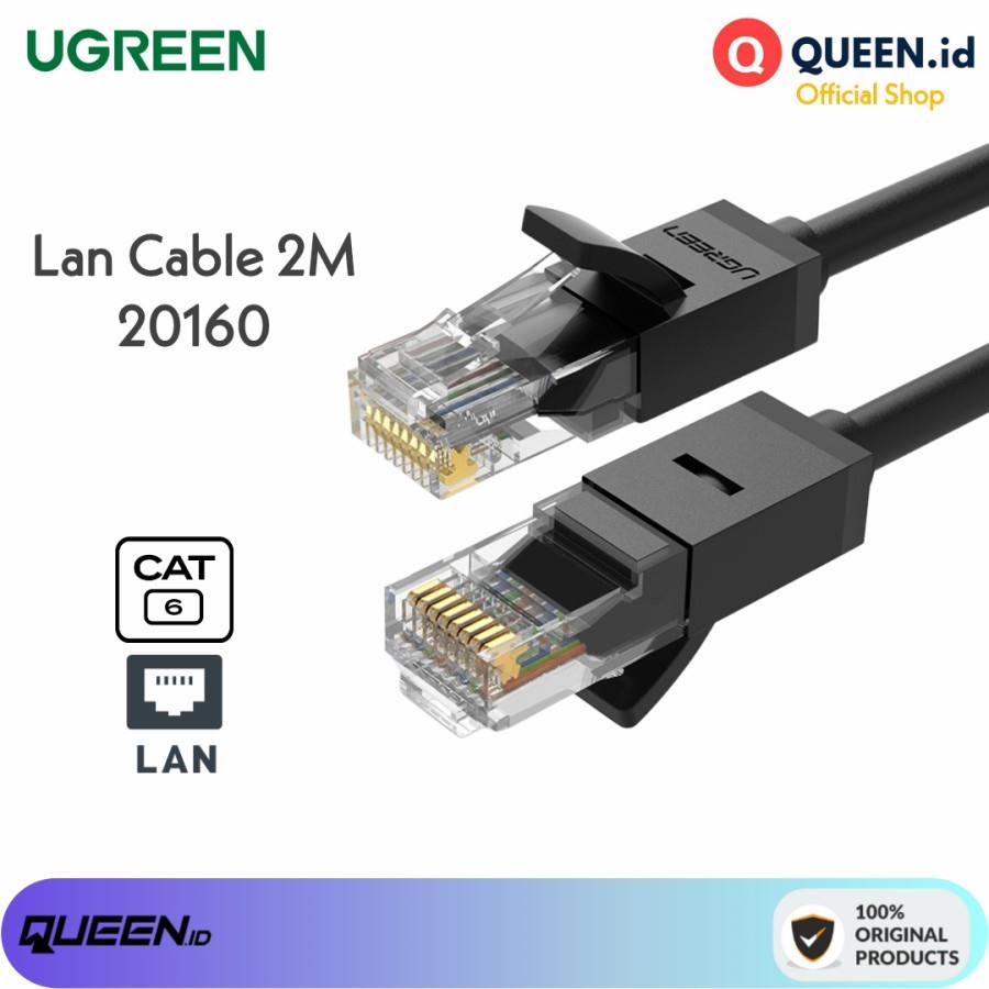 Ugreen 20160 Ethernet CABLE - Internet RJ45 LAN CAT6 2M 200cm - UGREEN ...