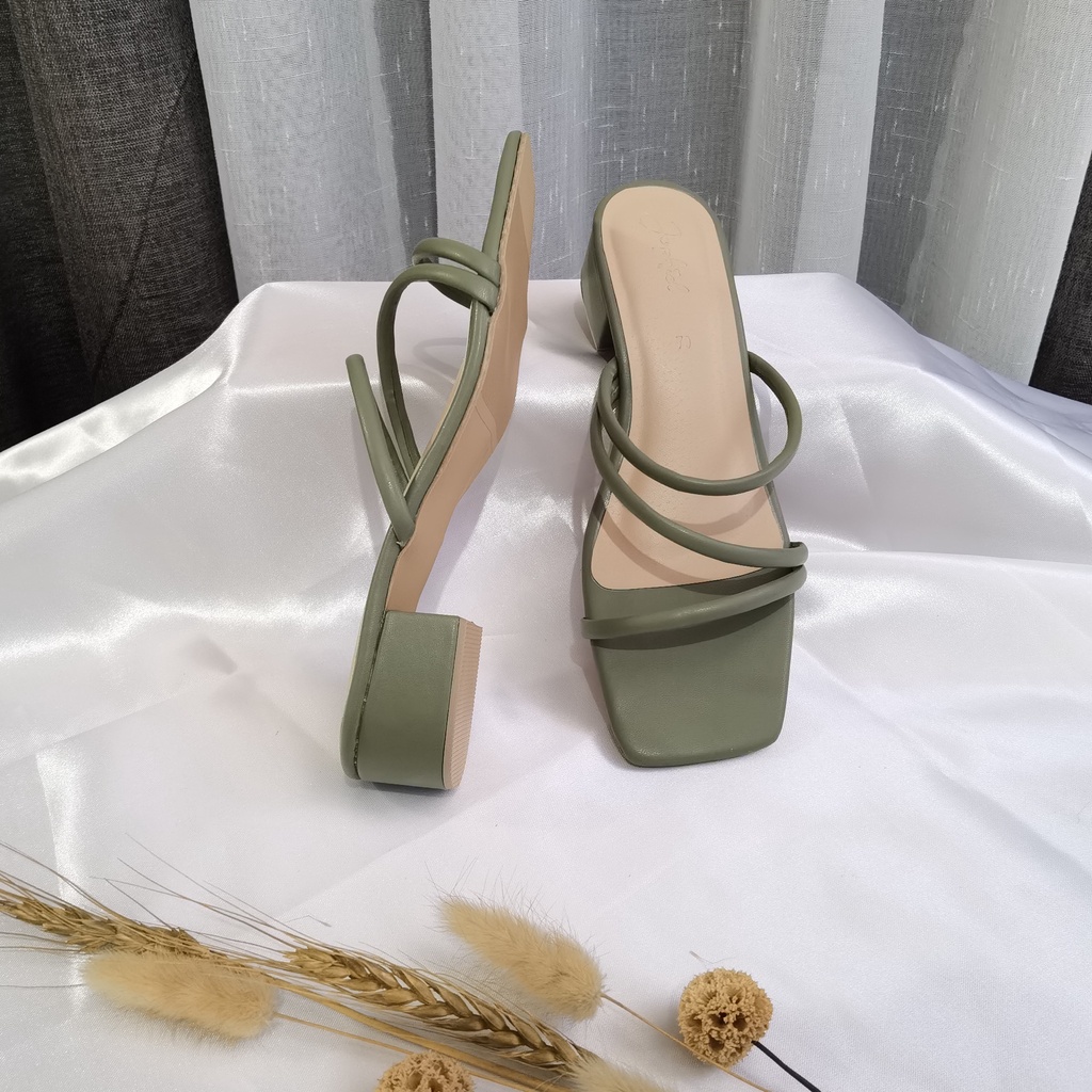 MiKS Zia High Quality 1.5 inch Block Heels in Leather Strap Sandals for ...