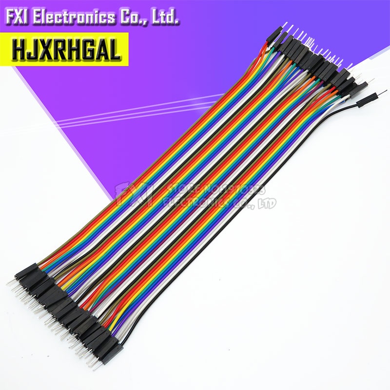 Dupont line 40pcs 20cm 2.54mm 1p-1p Pin Male to Male Color Breadboard ...