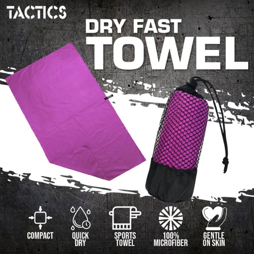 Tactics Dry Fast Microfiber Towel Hand Bath Sports Beach Gym Home ...