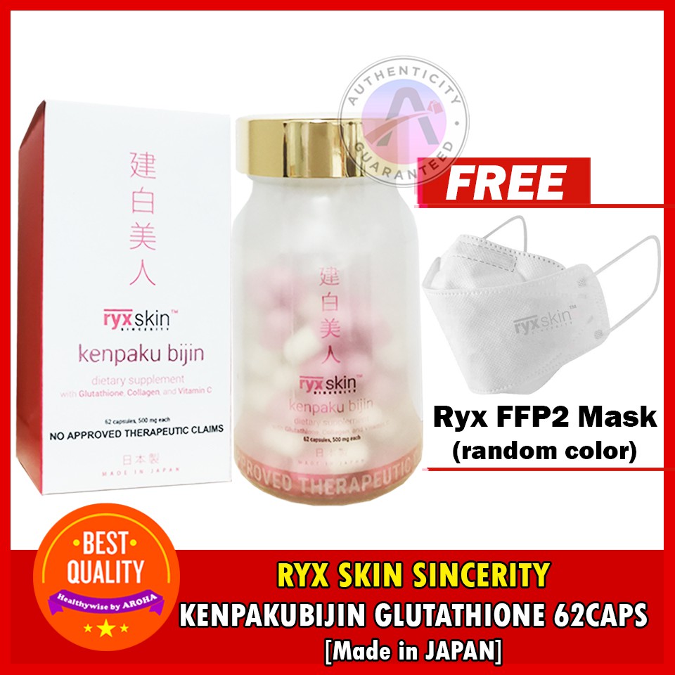 RYX Skin Sincerity Kenpakubijin Glutathione w/ Collagen & Vitamin C ...
