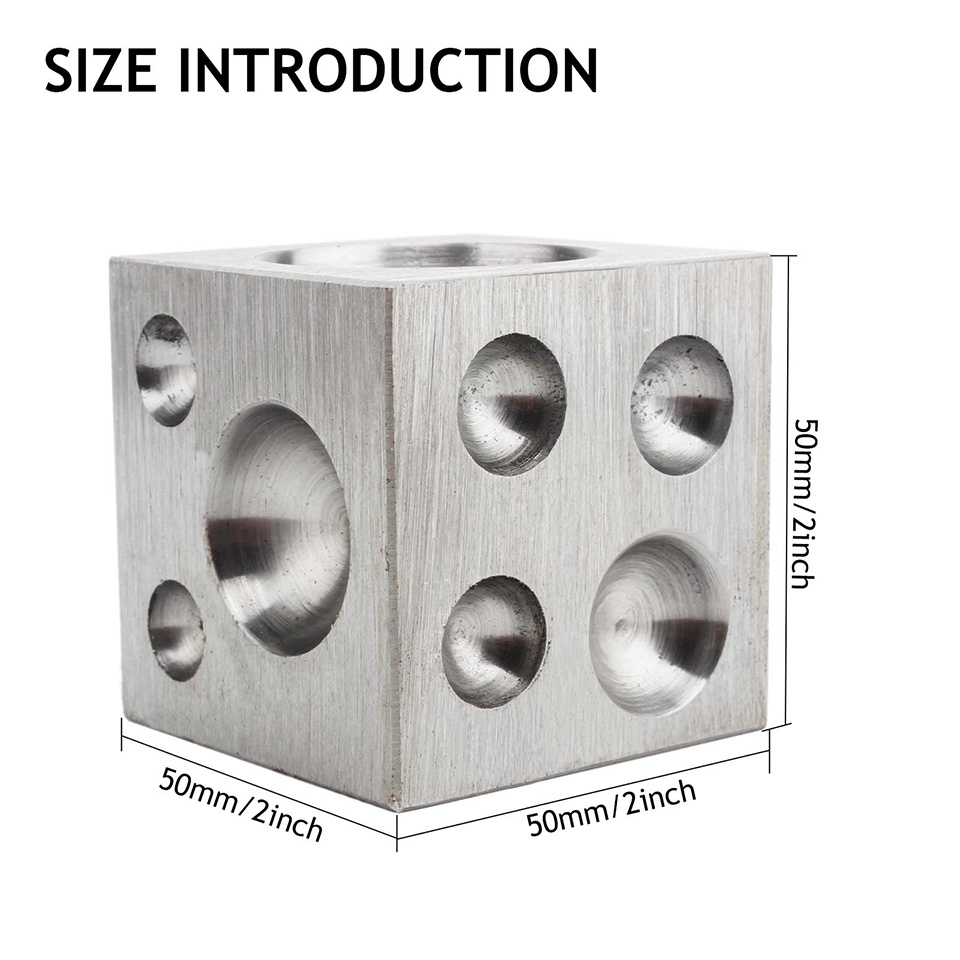 Steel Square Dapping Doming Die Block with 18 Full Round Cavities for ...