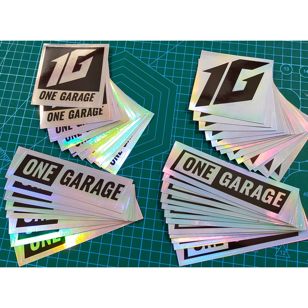 Hologram High Quality Stickers 1G One Garage Motovlog | Shopee Philippines