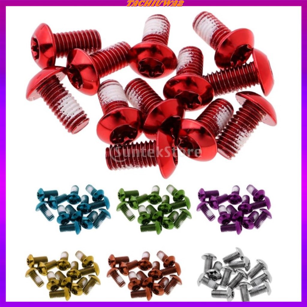 12 Pieces Bike Brake Bolts Steel M5 x 10mm Nuts T25, Cycle Repair Tool ...