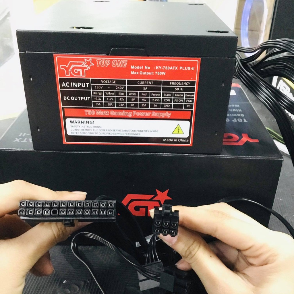 NEW VERSION YGT TOP ONE 750W | KEYTECH 800W ATX 4PIN Long Cable ATX ...