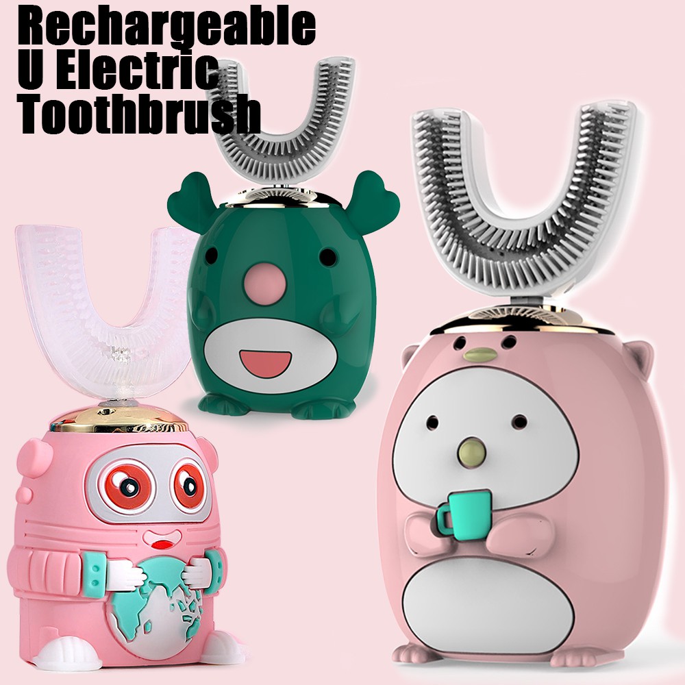 Ultrasonic Smart 360 Degrees U Automatic Electric Toothbrush Kids ...