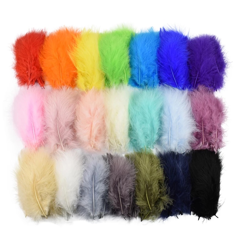 100pcs Natural Feathers Decor Small Floating Colorful Feather Plume ...
