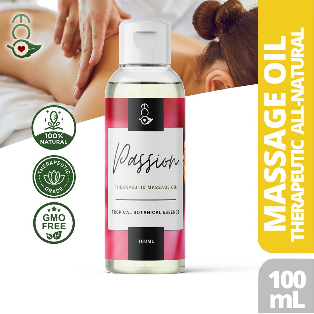 Eco Premium Passion Therapeutic Body Massage Oil - with Best Essential ...