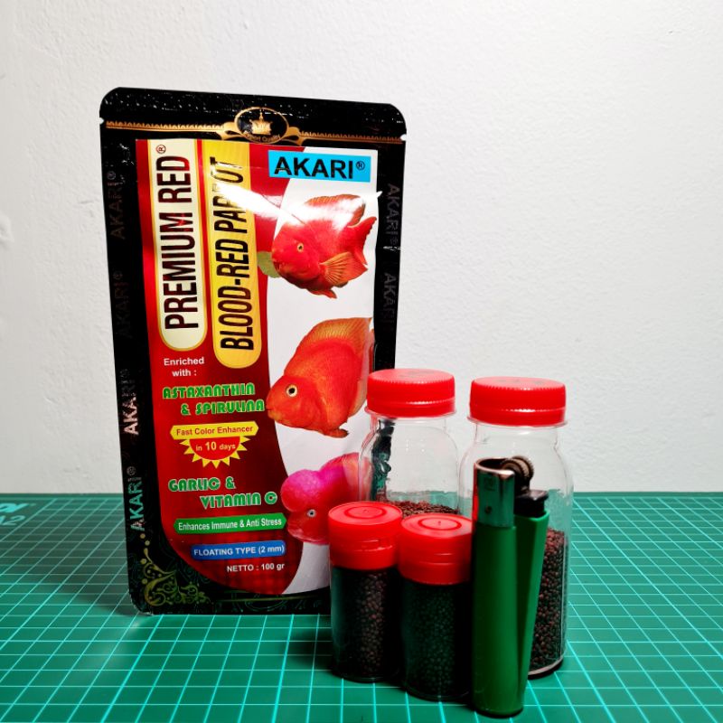 PARROT FISH PELLETS AKARI PREMIUM BLOOD RED LOUHAN FISH FOOD 2mm ...