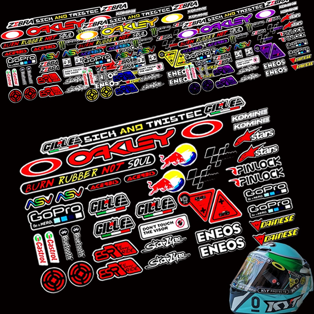Reflective EVO Helmet Sticker High Quality Vinyl Motorcycle Visor ...